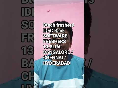 IDFC FIRST Bank Hiring Freshers | ₹13.8 LPA Software Developer Jobs ...