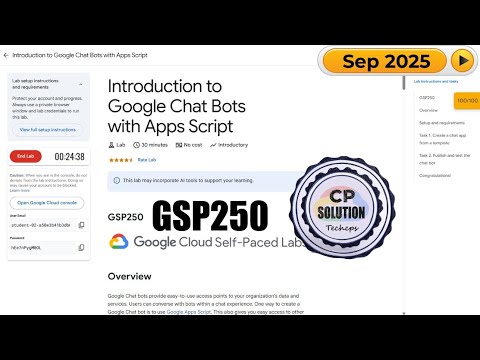 Introduction to Google Chat Bots with Apps Script | #GSP250 | #qwiklabs ...