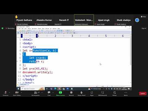 Lec 40 Anonymous function of Java Script - UshopWell.com